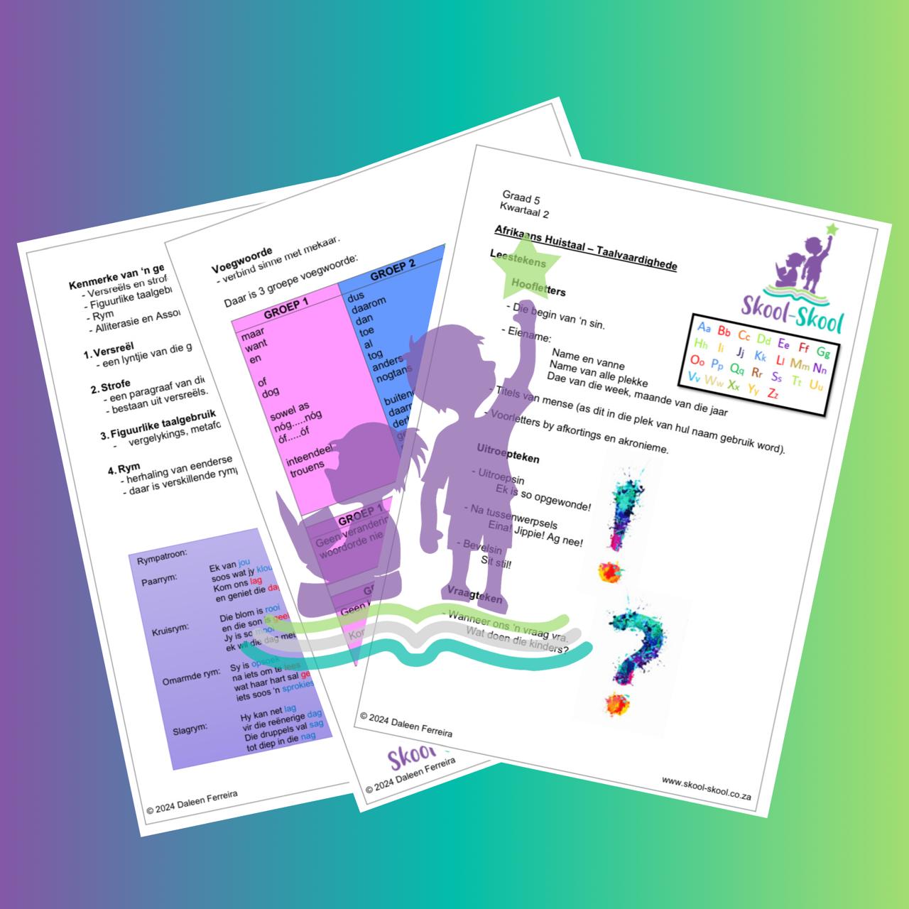 Graad 5 – Kwartaal 2 – Skool-Skool