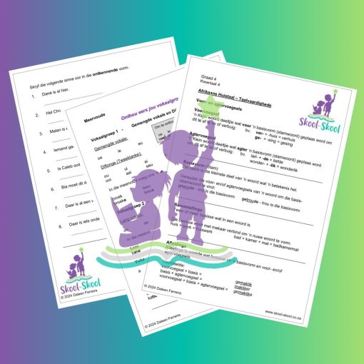 Afrikaans Huistaal – Taalvaardighede Werkkaart & Memo – Graad 4 ...